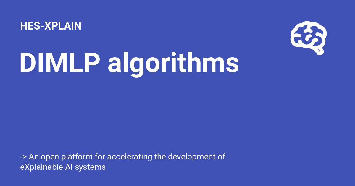 DIMLP algorithms - HES-XPLAIN
