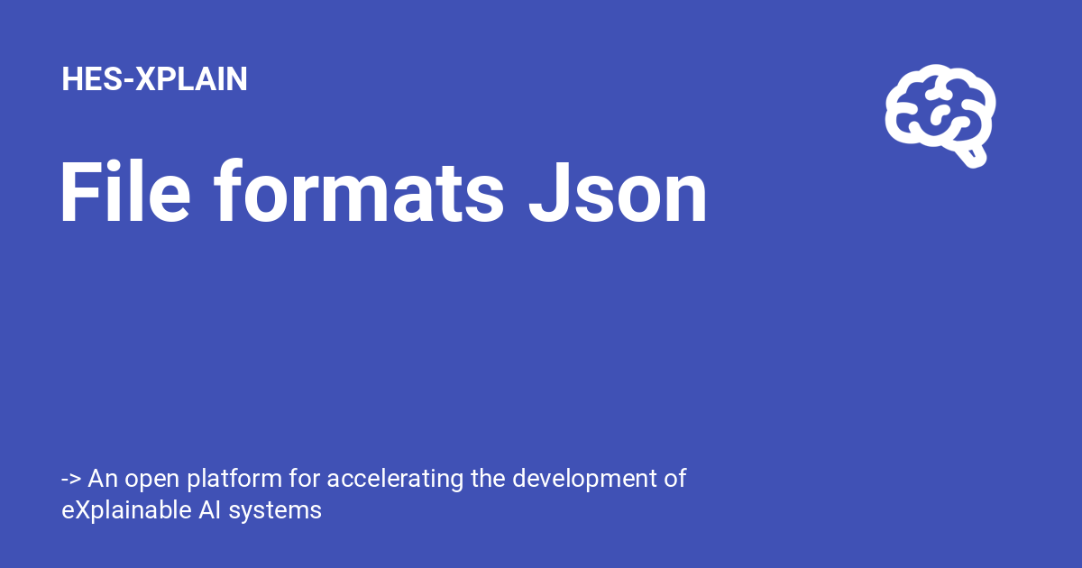 File Formats Json Hes Xplain